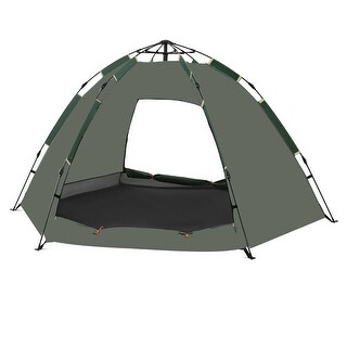 4-Person Family Tent Camping Tent Quick Opening, Camping Dome Tent for ...