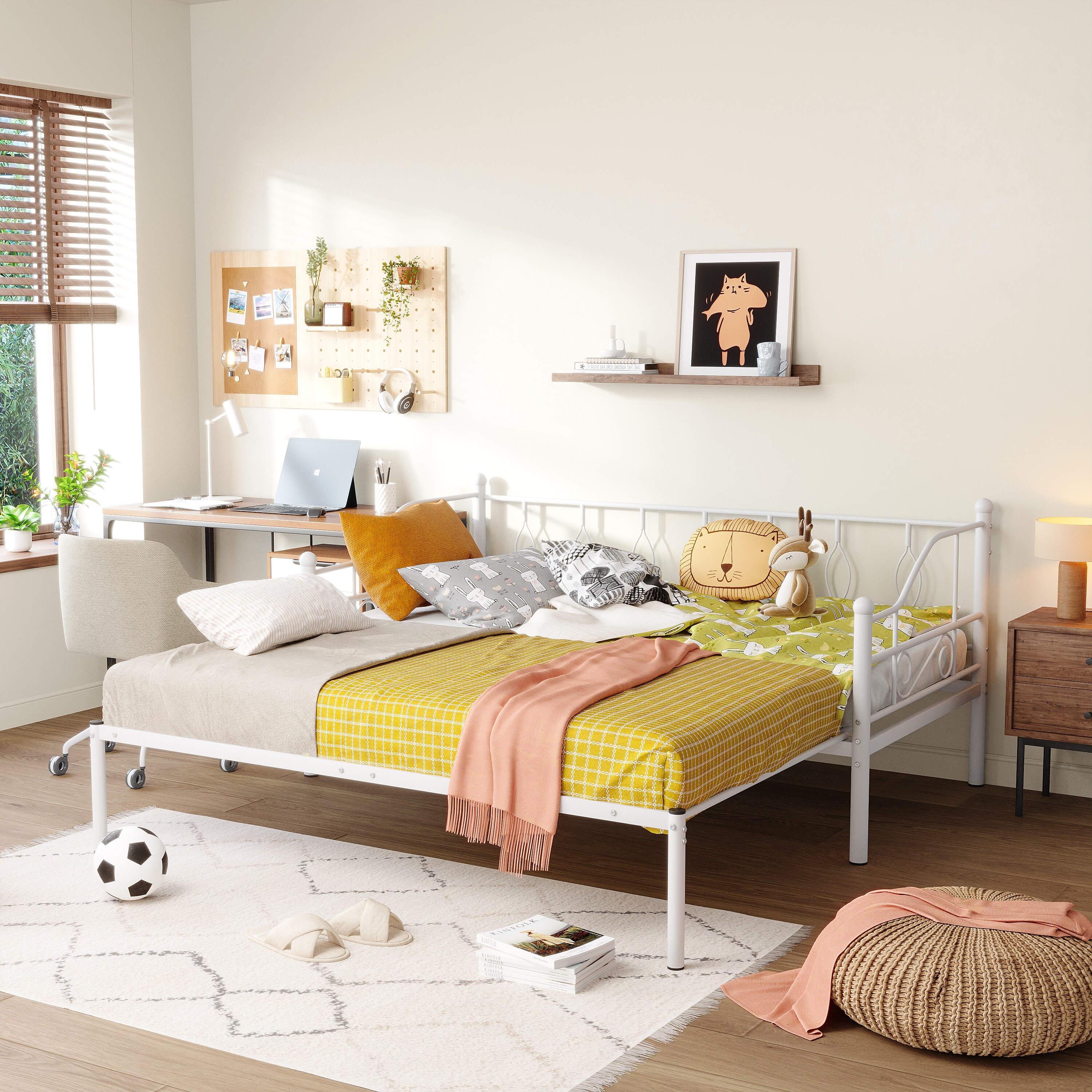 Modern Twin Size Metal Daybed with Trundle Bed Bath Beyond 37213644