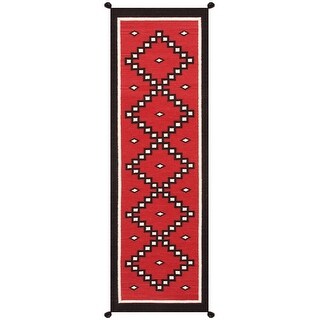 Pasargad Home Tuscany Reversible Wool Red Area Rug - 2' 7'' X 8' 2 ...