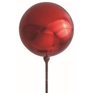 Metallic Red Ball Ornament Pick Stake - Bed Bath & Beyond - 36879303