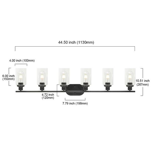 6 Light Classic Wall Light Bathroom Vanity Lighting Fixture - Bed Bath ...