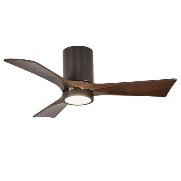 Matthews Fan Irene Walnut-toned 3-blade 42-inch Textured Bronze Hugger ...