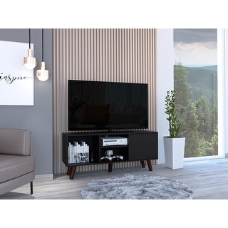 TV Stand for 40-60 inch TVs, Single Door Media Console Table TV Cabinet ...