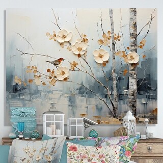 Designart "Birch Woods Ethereal Elegance II" Animals Wall Decor - Bed ...