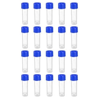 Plastic Test Tubes Frozen Tube Graduated Vial Container Screw Cap ...