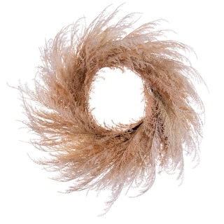 Vickerman 20.5" Ivory Artificial Reed Grass Wreath. - Bed Bath & Beyond ...