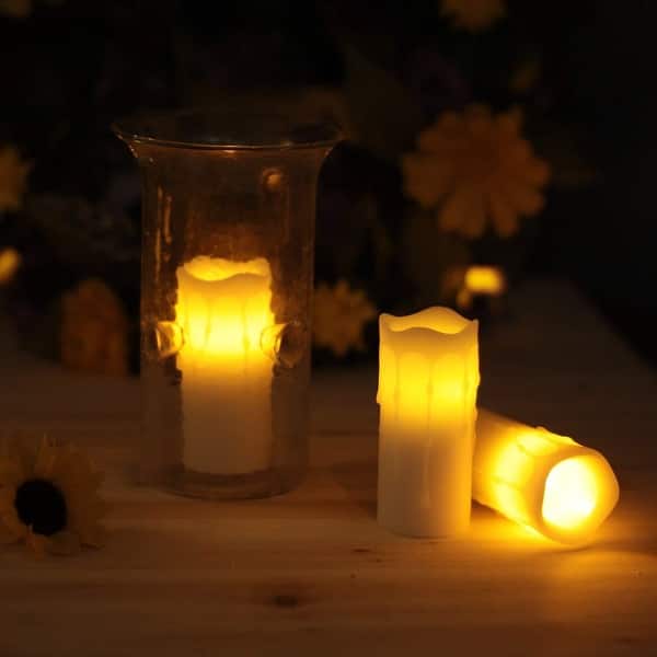 melted flames candles