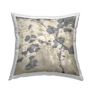 Stupell Abstract Gingko Leaf Reflection Printed Outdoor Throw Pillow ...