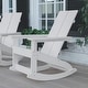 Modern 2-Slat Adirondack Poly Resin Rocking Chair for Indoor/Outdoor ...
