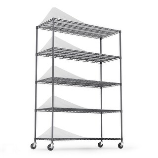 Metal Shelf Wire Shelving Unit with Wheels - Bed Bath & Beyond - 39595673