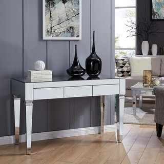 Dakota Silver Mirrored Desk - Bed Bath & Beyond - 22077383