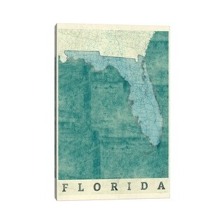 iCanvas "Florida Map" by Hubert Roguski Canvas Print - Bed Bath ...