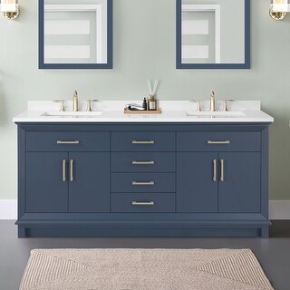 Ove Decors Churchill 72 in. Bathroom Vanity in Midnight Blue - Bed Bath ...