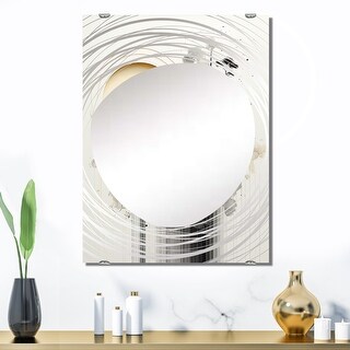 Designart "Monochrome Mirage Lansdcape III" Abstract Landscapes Mirror ...