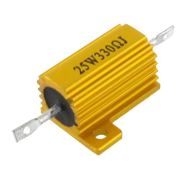 Chassis Mounted 25W 330 Ohm Aluminum Case Wirewound Resistor - Gold ...