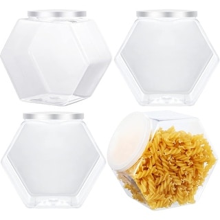 Plastic Candy Jars Cookie Jars for Kitchen Counter Hexagon Cookie Jar ...