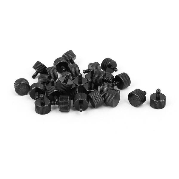 Computer PC Case Zinc Plated Flat Head Knurled Thumb Screw M3x6mm - Black - Bed Bath & Beyond ...