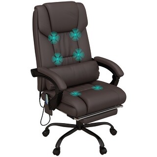 Executive High Back Massage Office Chair with 6 Vibration Points ...