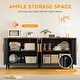 32-inch Coffee Bar Cabinet with 2 Doors, Adjustable Shelf for Kitchen ...