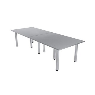 10 Person Arc Rectangle Conference Table with Power Modules Post Legs ...