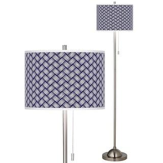 Color Weave Brushed Nickel Pull Chain Floor Lamp - 13" x 62" - Bed Bath ...