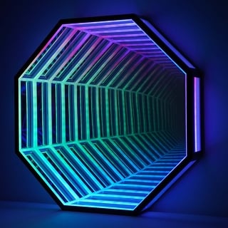 28" Octagon Infinity Mirror Light Bathroom Room Light - Bed Bath ...