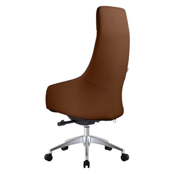 LeisureMod Celeste High-Back Leather Office Chair with Swivel and Tilt ...