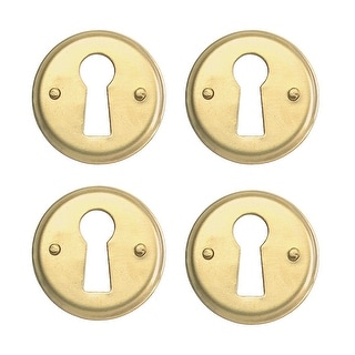 Round Keyhole Cover Bright Brass Escutcheon Tarnish Resistant 1 in ...