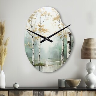 Birch Woods Ethereal Elegance IV - Tree Birch Wall Clocks in ...