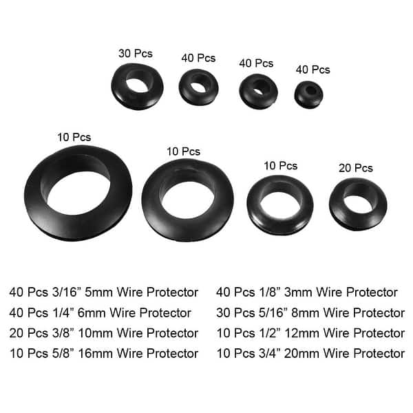 cable grommet sizes