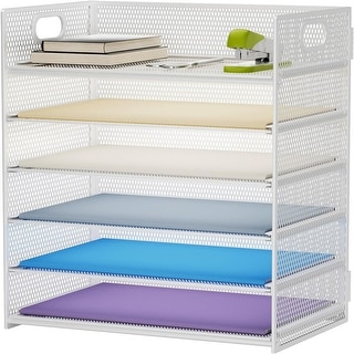 6 Tier Paper Organizer Letter Tray - White - Bed Bath & Beyond - 39256229