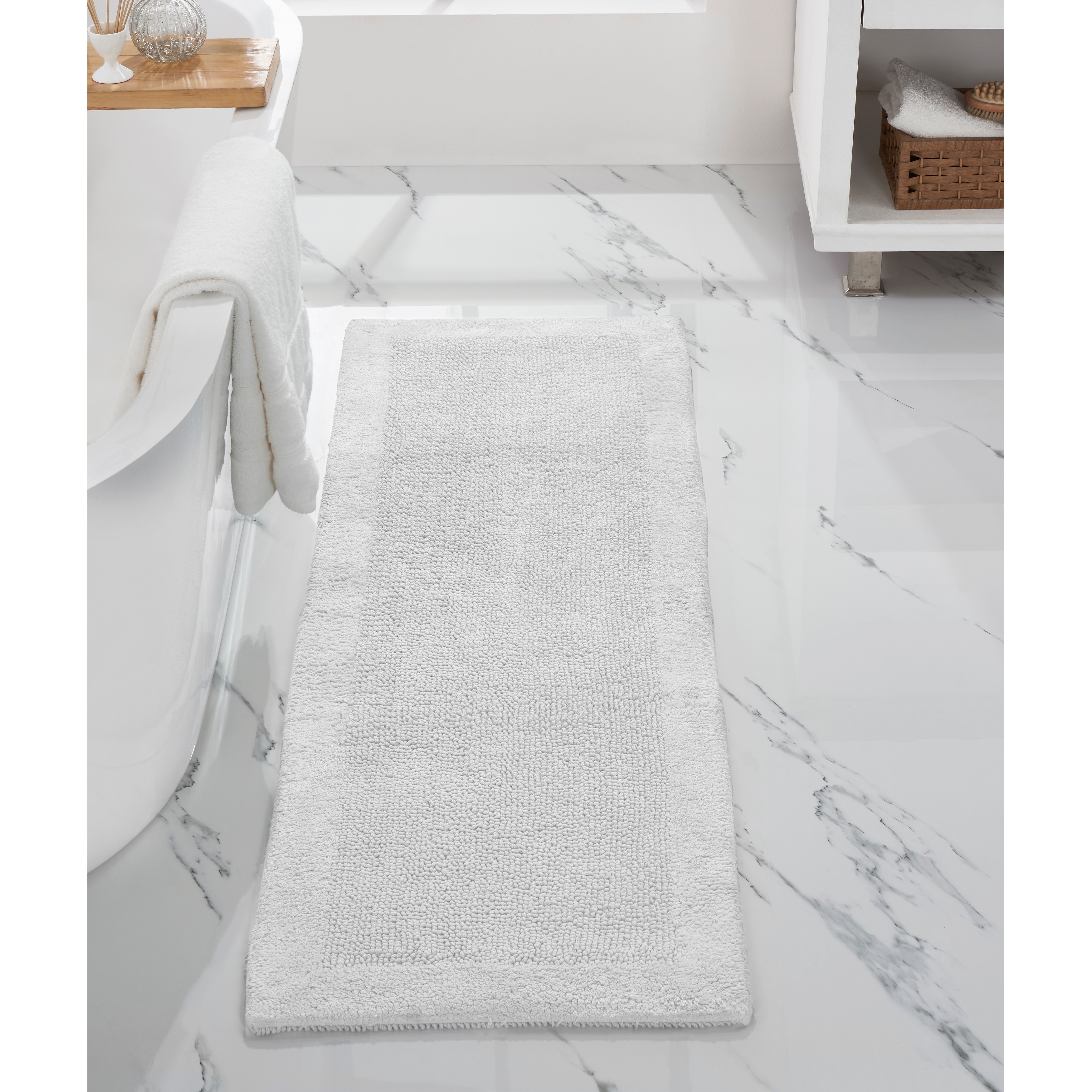 Cotton, Reversible Bathroom Rugs and Bath Mats - Bed Bath & Beyond