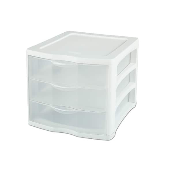 Sterilite 17918004 3 Drawer Storage Organizer, White - Bed Bath ...