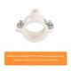 32mm Dia Pipe Hose Clips PVC Bracket Clamps Split Ring Hangers with ...