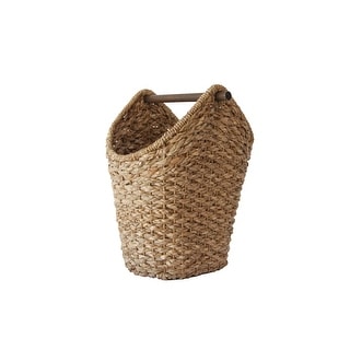 Braided Oval Toilet Paper Basket with Wood Bar - Bed Bath & Beyond ...