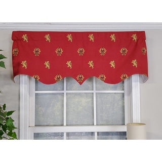 RLF Home Design Medieval Regal Valance Color Vermillion Red - Bed Bath ...
