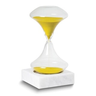 Curata Yellow Sand with Hand-Blown Glass and Grey Marble Base 45 Min ...