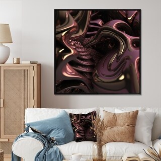 Designart "Futuristic Labyrinth Gold Maze Matrix" Modern Geometric ...