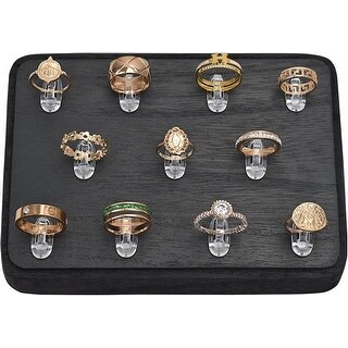 Wooden 11 Acrylic Clips Ring Tray Display - S - Bed Bath & Beyond ...