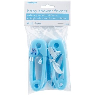 Party Favors 4/Pkg-Blue Baby Pins - Blue - Bed Bath & Beyond - 14944579