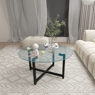 Round Coffee Table Modern Side Center Tables for Living Room - Bed Bath ...