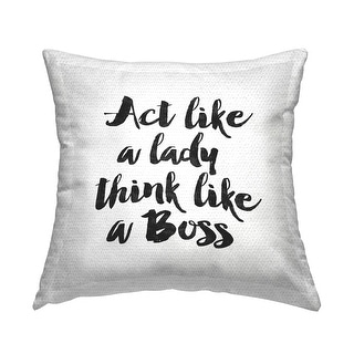 Stupell Lady Boss Bold Black Girl Power Calligraphy Printed Outdoor ...