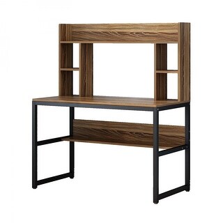 Multifunction Computer Desk With Multi-Layer Storage Shelves Home ...