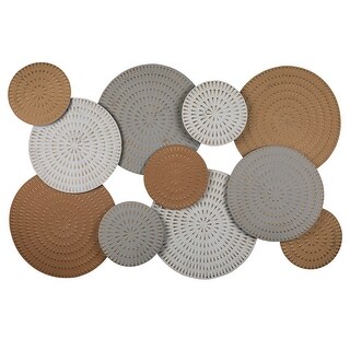 Bohemian Metallics Metal Discs Wall Decor - 47.25"W x 2.17"D x 31.5" H ...