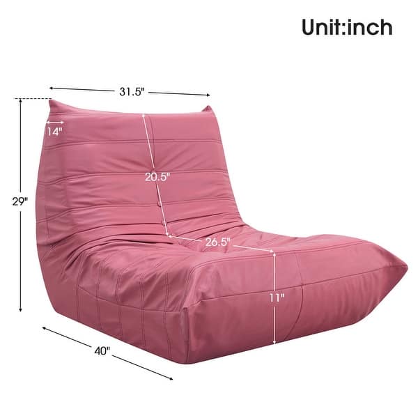 Grondin Technical Leather Floor Lazy Sofa Single-Seat Lounge Chair ...