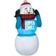 Christmas 6 ft. Animated Airblown Shivering Super Chill Snowman - Bed ...