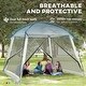 Outsunny 10' x 10' Screen House Room, UV50+ Screen Tent with 2 Doors ...