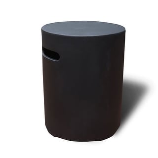 Black Modeno Round Propane Tank Cover ONB017BK - 15.7" x 15.7" x 20 ...