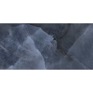 The Tile Life Opera 12" x 24" Blue Glossy Porcelain Tile Flooring and ...