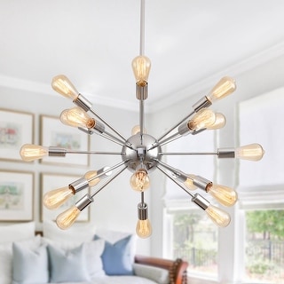 Modern 18-Light Chrome Sputnik Sphere Chandelier - 26.75-in W - Bed ...